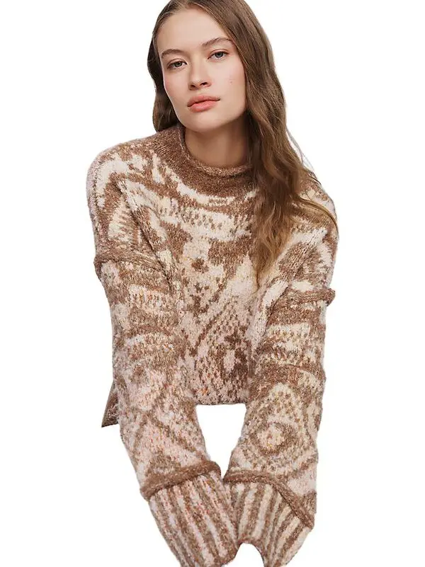 PILCRO Relaxed Roll-neck Sweater - Camel