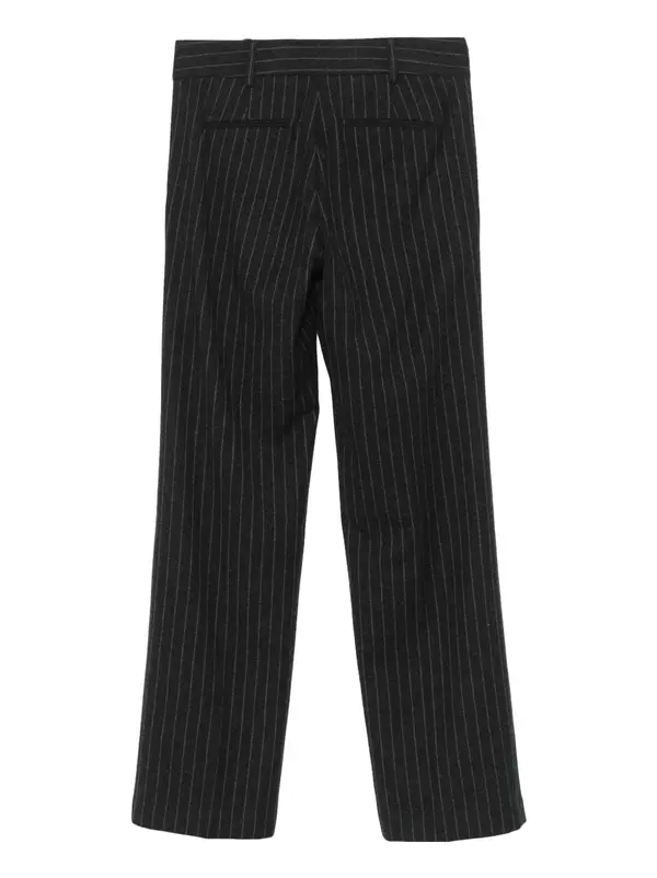 Michael Kors Pinstriped Wool Blend Trousers - Grey