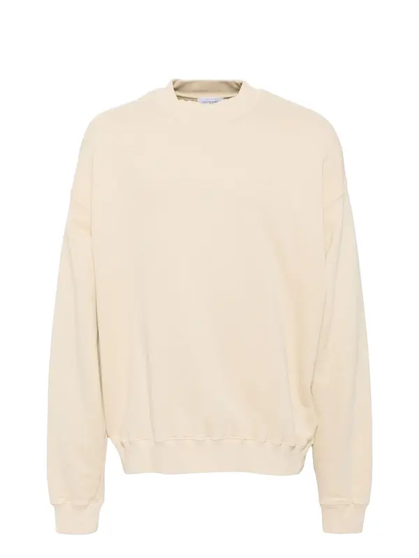 Off-White Logo-print Cotton Sweatshirt - Neutrals