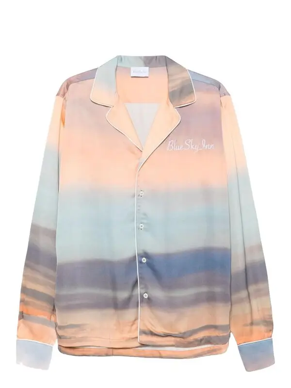 BLUE SKY INN Sunrise-print Shirt - Blue