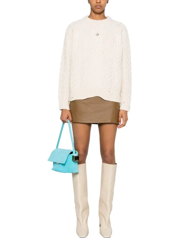 Coperni Aran Knit Sweater - Neutrals