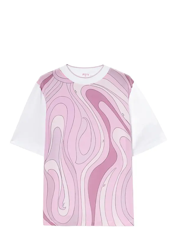 Emilio Pucci Marmo-print T-shirt - Pink
