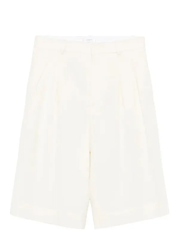 Wardrobe.NYC Low-waist Thigh-length Shorts - Neutrals