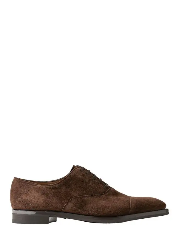 John Lobb Suede Oxford Shoes - Brown