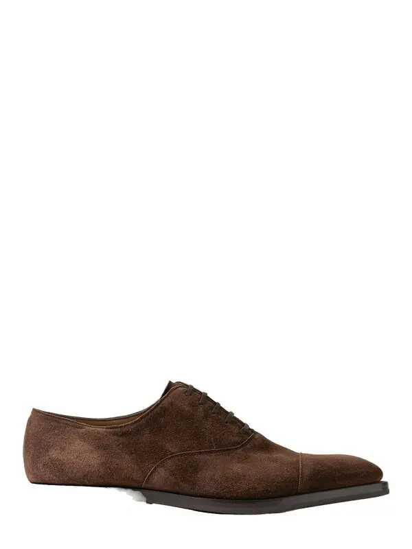 John Lobb Suede Oxford Shoes - Brown