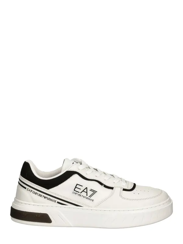 Emporio Armani Logo-patch Panelled Sneakers - White