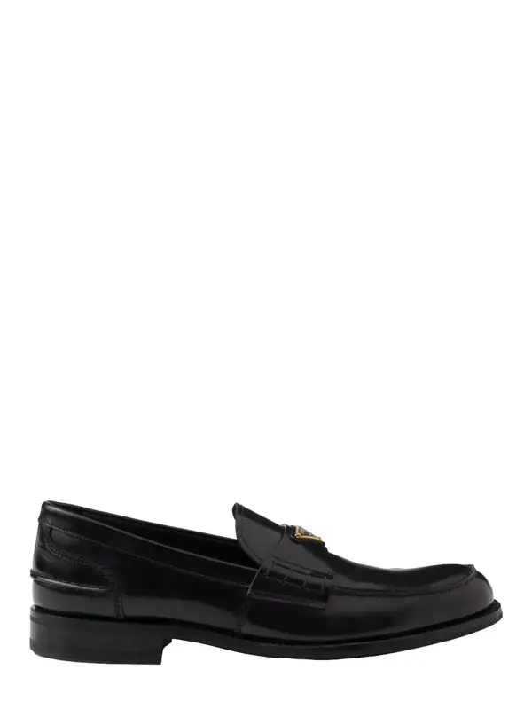 Prada Leather Loafers - Black