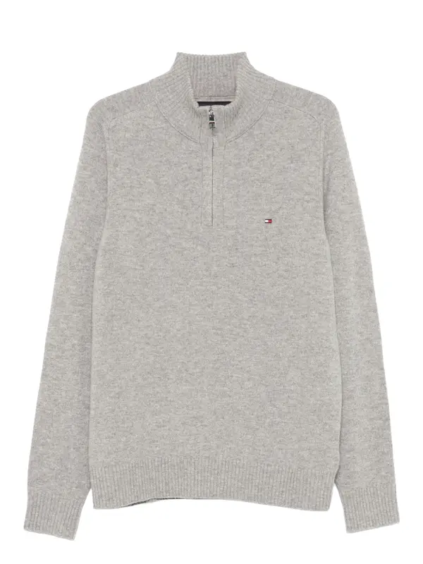 Tommy Hilfiger Half-zip Wool Sweater - Grey
