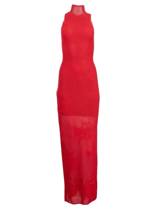 Fleur Du Mal Pointelle-knit Racer Dress - Red