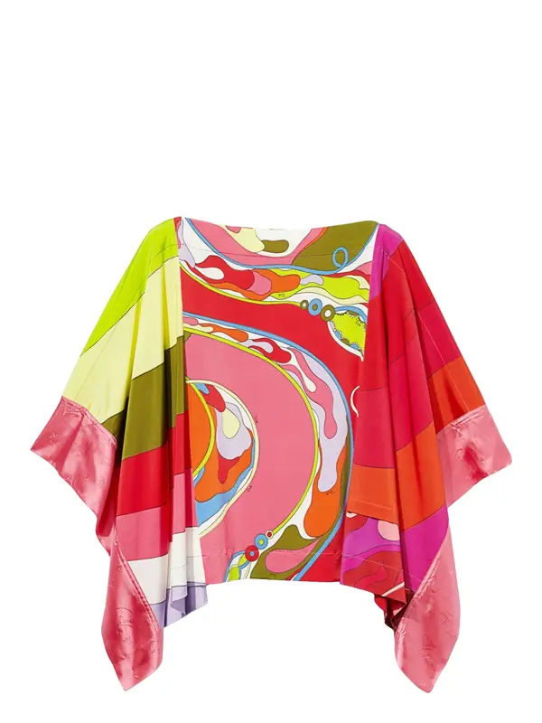 Emilio Pucci Orchidee-print Kaftan - Red