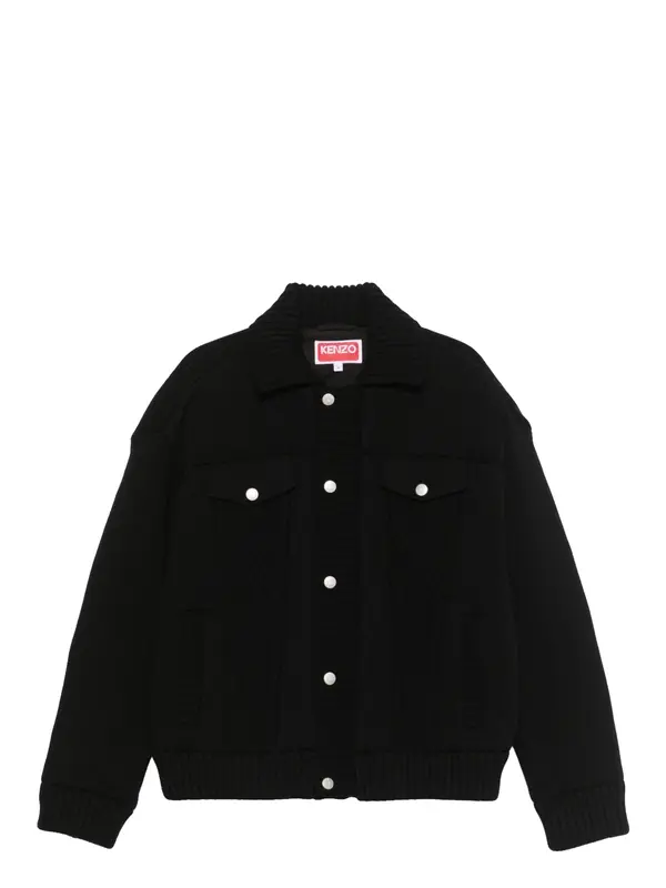 Kenzo Knitted Down Jacket - Black