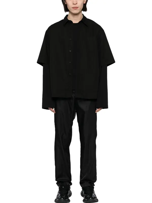 We11Done Layered Shirt - Black
