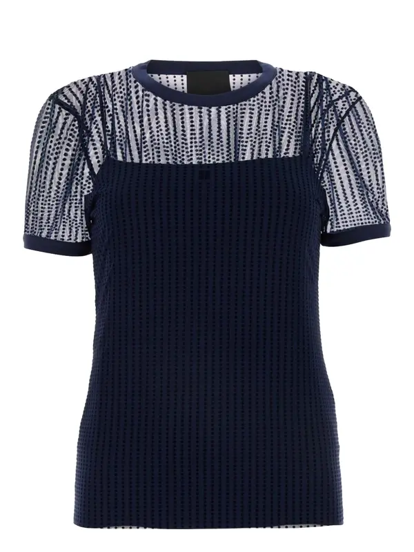 Givenchy Polka Dot Tulle T-shirt - Blue