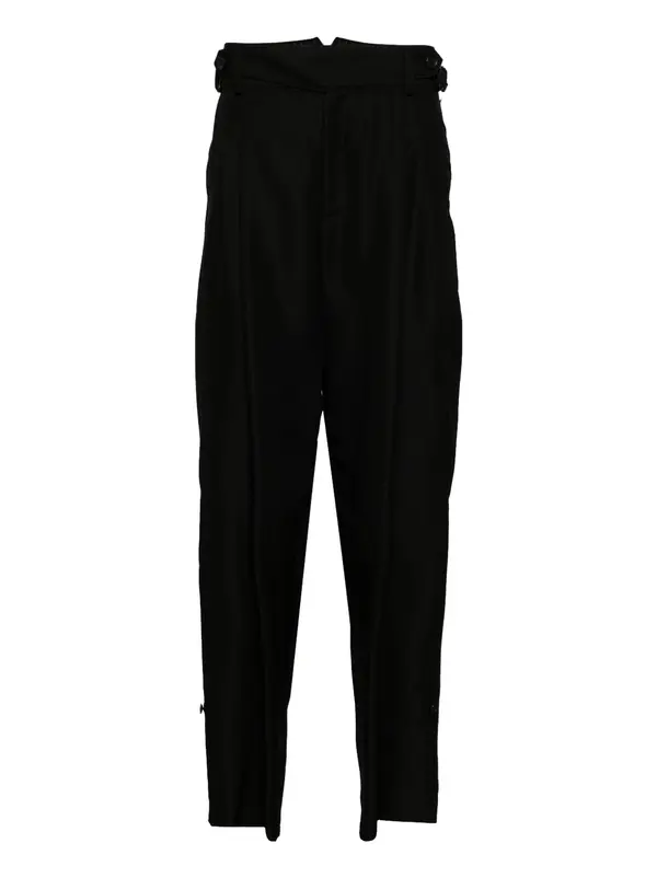 Yohji Yamamoto Silk Trousers - Black