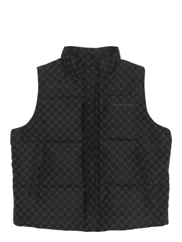 DAILY PAPER Monogram-jacquard Gilet - Black