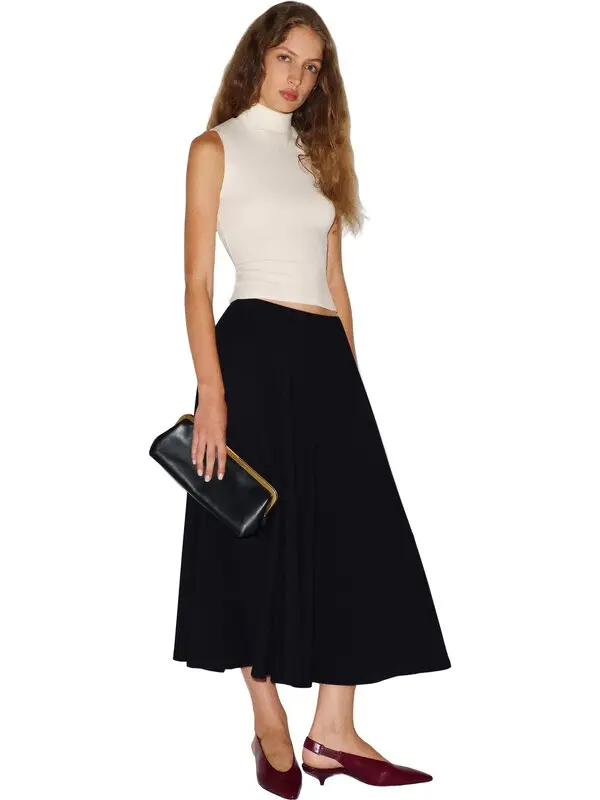 REFORMATION Esti Knit Maxi Skirt - Black