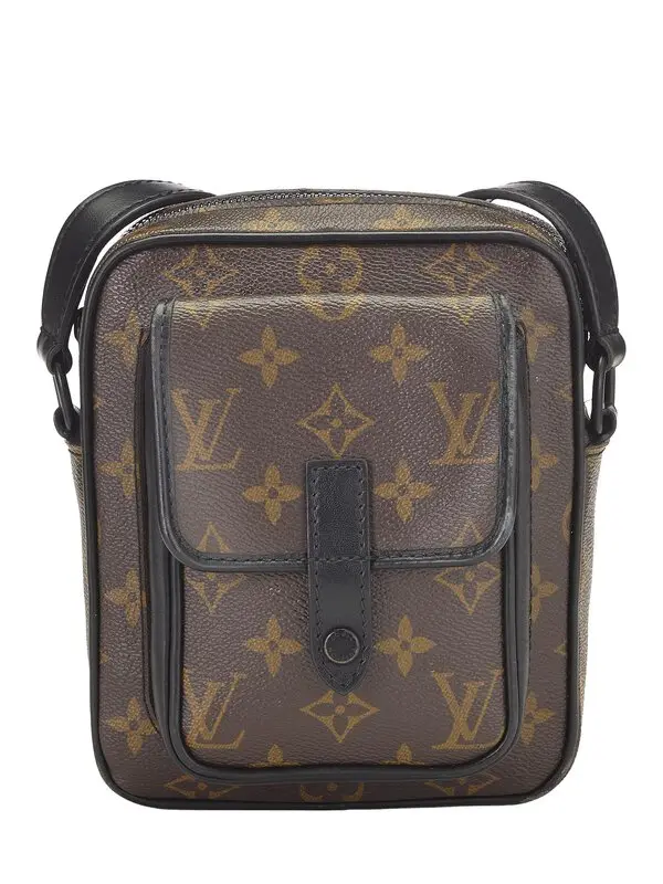 LOUIS VUITTON Monogram Macassar Christopher Wallet - Black