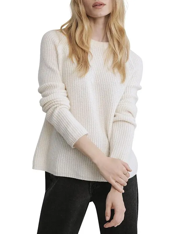 Jenni Kayne Fisherman Cashmere Crewneck Sweater - Ivory