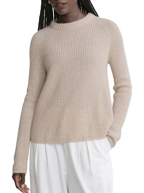 Jenni Kayne Fisherman Cashmere Crewneck Sweater - Oatmeal