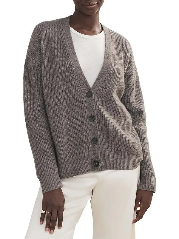 Jenni Kayne Cropped Cashmere Cocoon Cardigan - Shadow