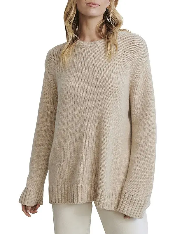 Jenni Kayne Amelia Cashmere Crewneck Sweater - Warm Sand