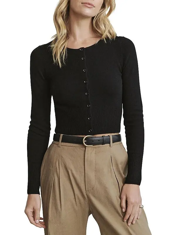 Jenni Kayne Finley Cashmere Cardigan Sweater - Black