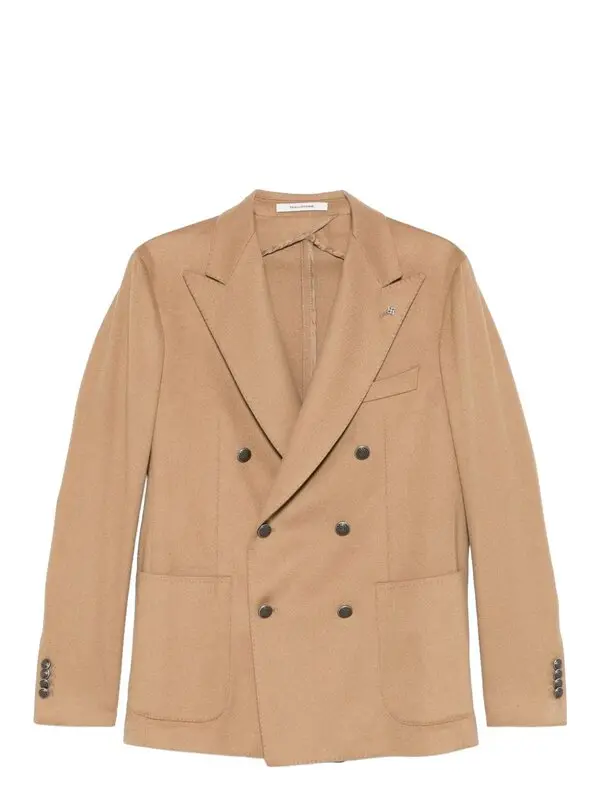Tagliatore Cashmere Double-breasted Blazer - Brown