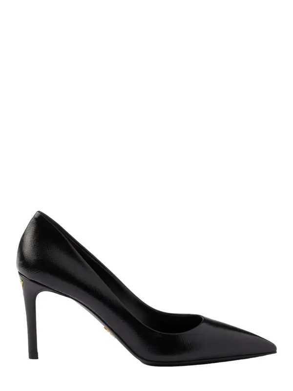 Prada 85mm Saffiano Leather Pumps - Black