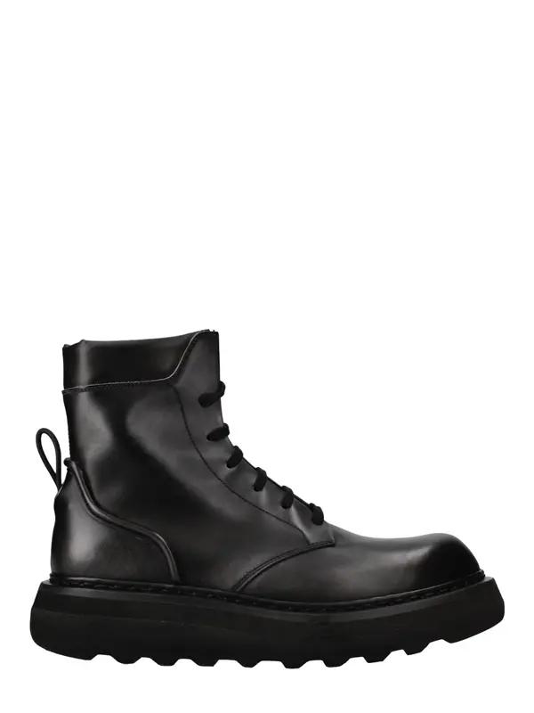 Premiata Padded Lace-up Ankle Boots - Black