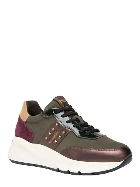 NEROGIARDINI Studded Platform Sneakers - Green Multi