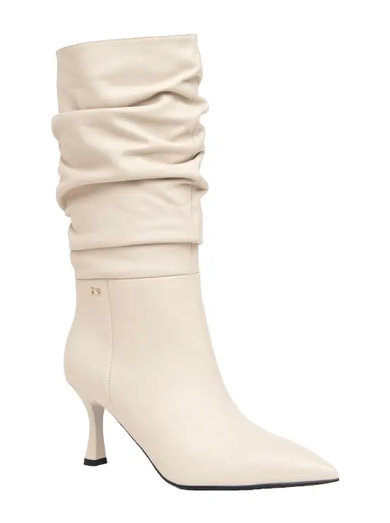 NEROGIARDINI Slouchy Pointed Toe Boots - White