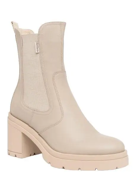 NEROGIARDINI Lug Sole Chelsea Boot - Beige/khaki
