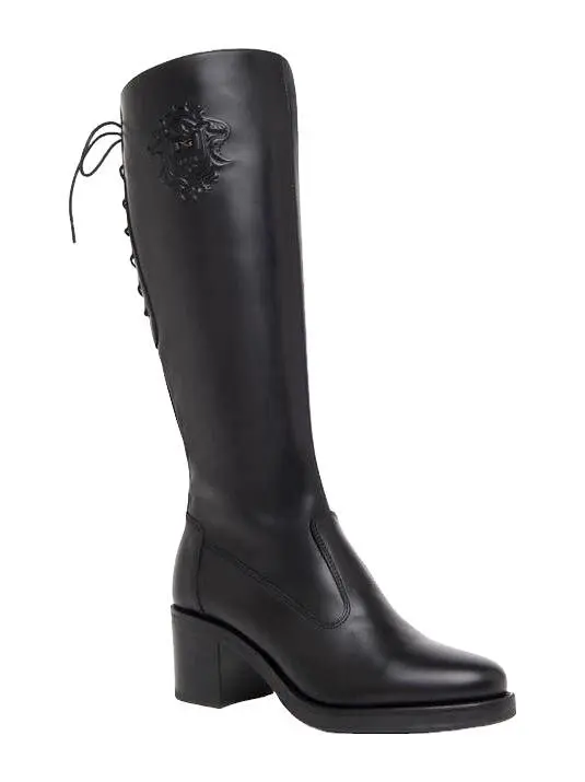 NEROGIARDINI Lace-up Tall Boot - Black
