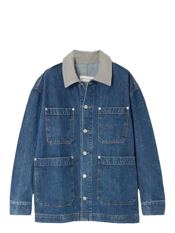 SLVRLAKE Cotton Corduroy-trimmed Jacket - Blue
