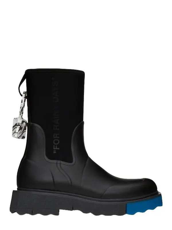Off-White Rain Boots - Black/white/blue