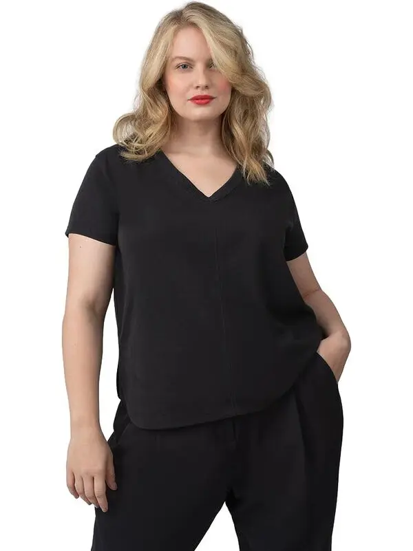 SEE ROSE GO Luxe Reversible T-shirt - Jet Black