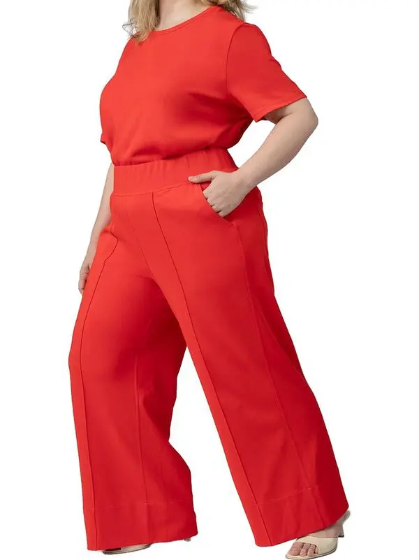SEE ROSE GO Coolrose Luxe Wide Leg Pant - Poppy