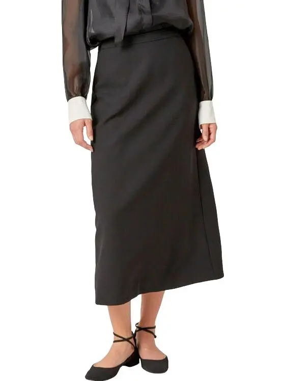 English Factory A-line Midi Skirt - Black
