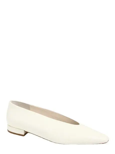 Jeffrey Campbell Pointed Toe Flat - Ivory Patent