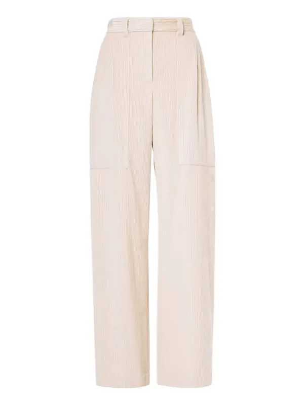Brunello Cucinelli Monili Cotton Corduroy Pants - Beige