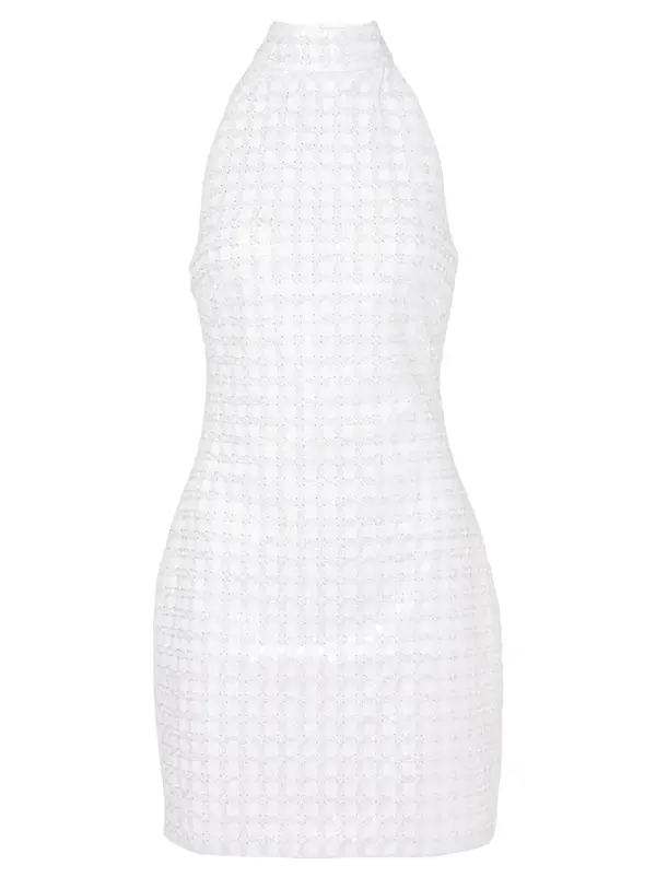 Remain Birger Christensen Bridal Embellished Halterneck Minidress - White