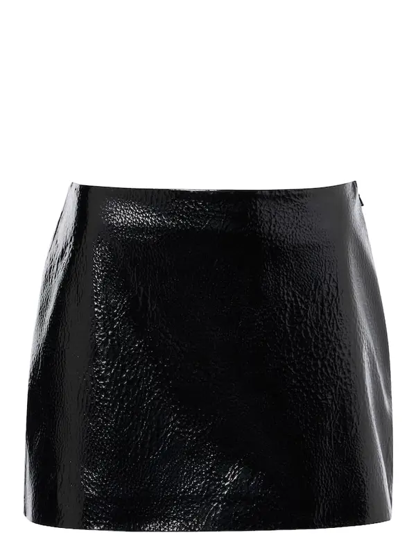 THE FRANKIE SHOP Mary Faux Leather Mini Skirt - Black