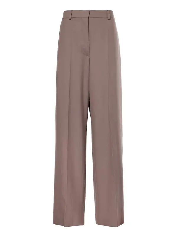 Stella McCartney Wide-leg Wool Pants - Grey
