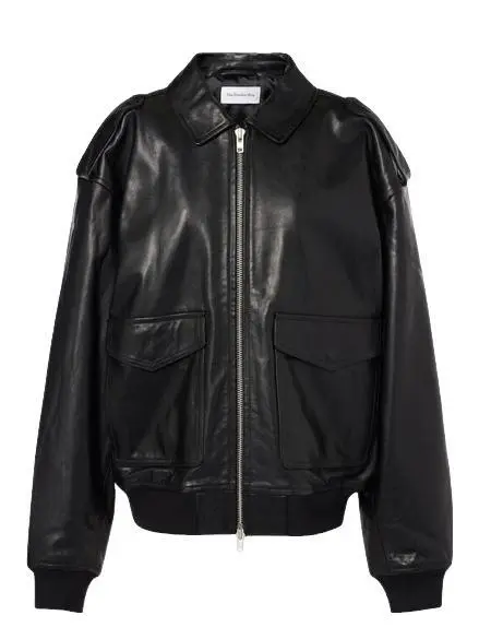 THE FRANKIE SHOP Viper Leather Jacket - Black