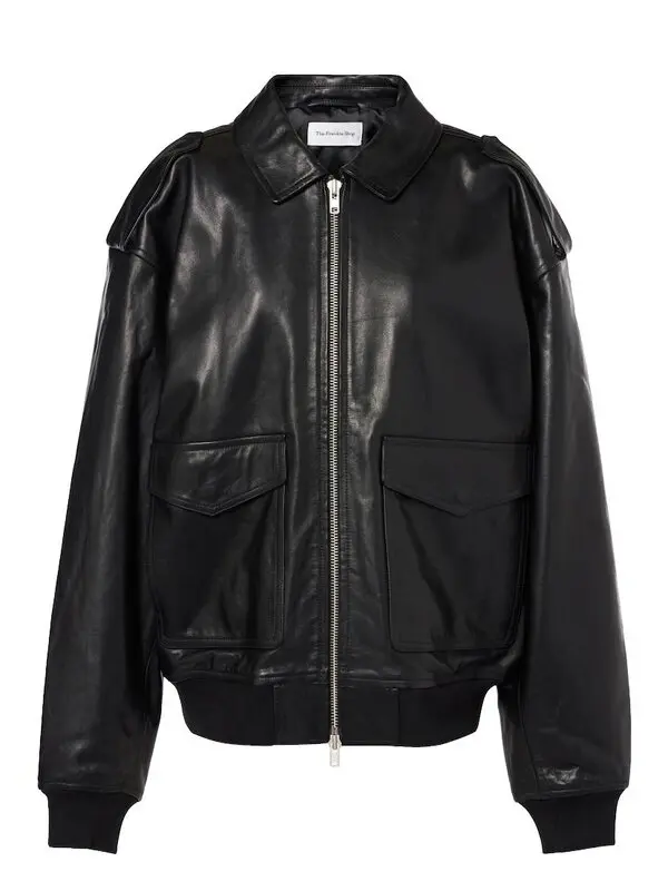 THE FRANKIE SHOP Viper Leather Jacket - Black