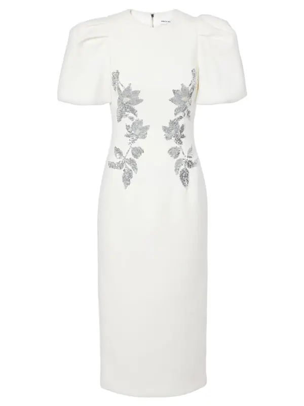 Rebecca Vallance Bridal Lucilla Embellished Midi Dress - White