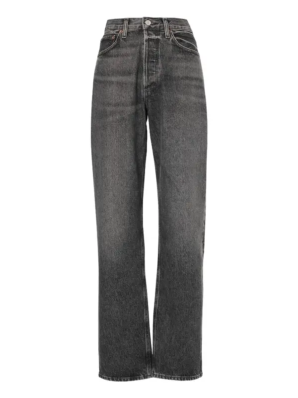 AGOLDE Kelly High-rise Straight Leg Jeans - Black