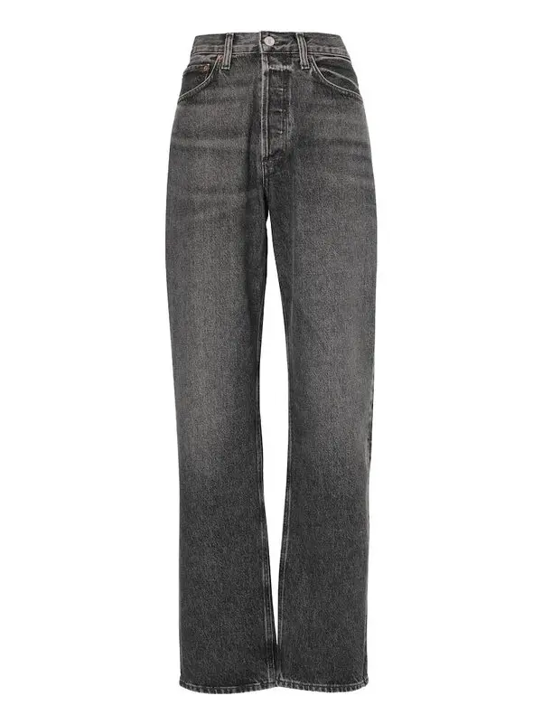 AGOLDE Kelly High-rise Straight Jeans In Arcane - Black