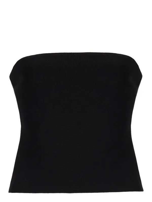 Matteau Strapless Knit Top - Black