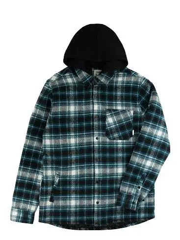Sovereign Code Shaheen Button Down Shacket - Coronet Blue/ Witness Plaid